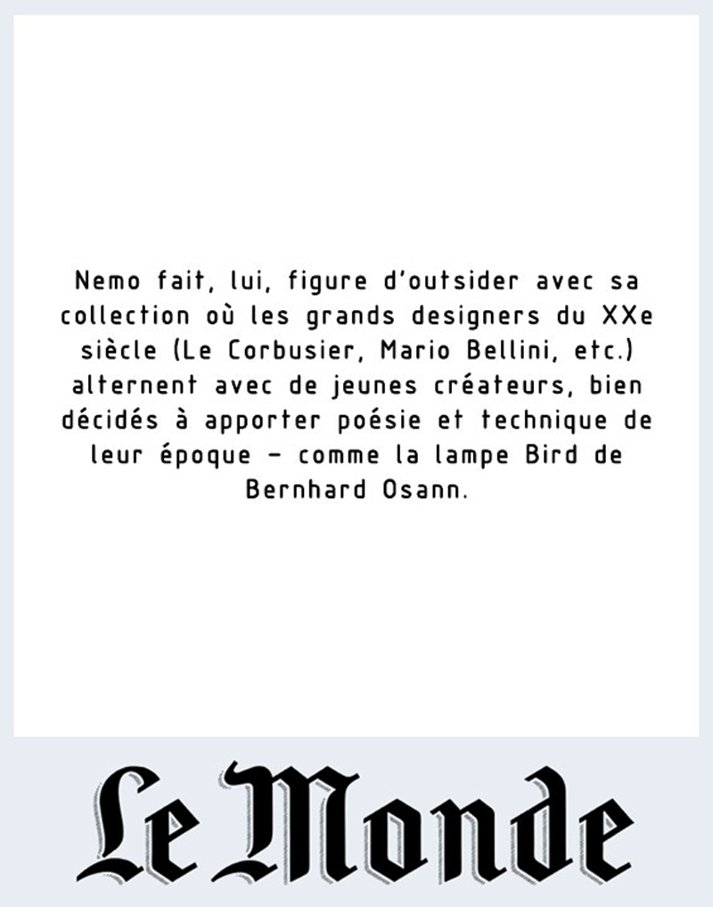 LE MONDE - USA - NEMO LIGHTING